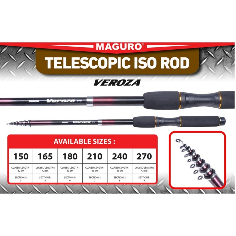 Telescopic Antenna Rod Maguro Veroza 150-270 Choose Size | Shopee ...