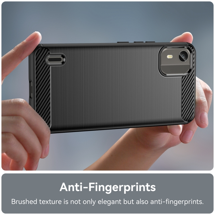 NOKIA C12 / NOKIA C31 SOFT CASE BRUSHED CARBON BLACK CARBON CASING ...