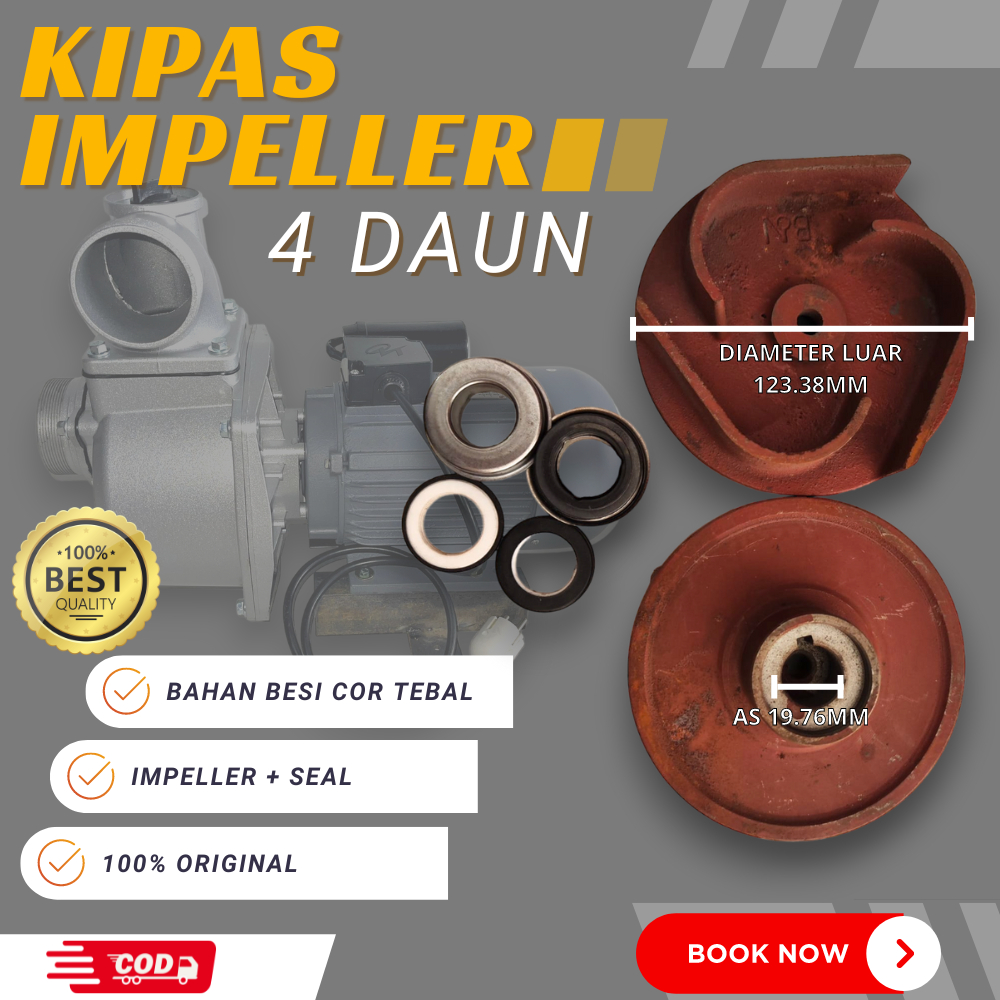 3 inch 4-leaf diesel Pump impeller For JET 1000 And JET 2000 Ready To ...
