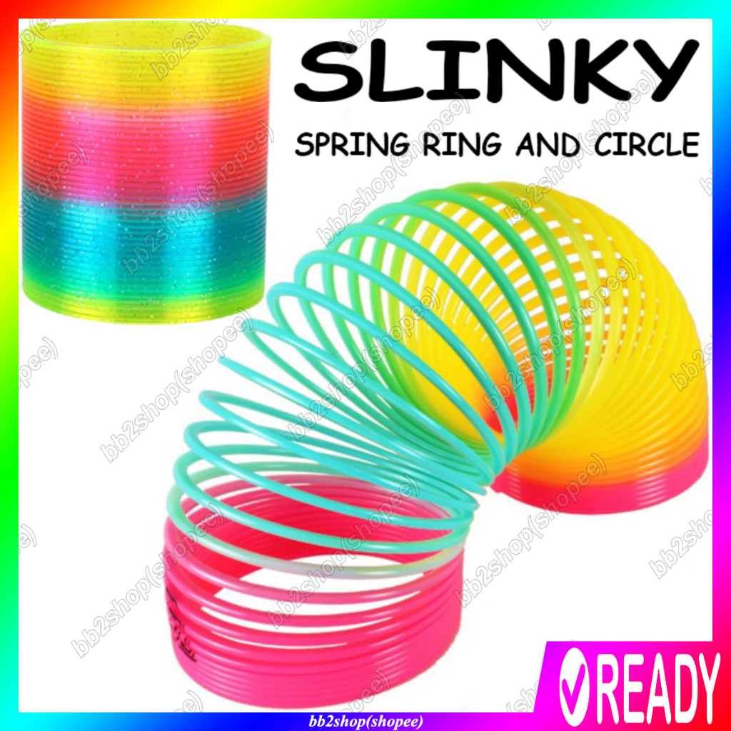 Slinky Spring Toys Spring Spiral Rainbow Rainbow Big Old School Kids ...