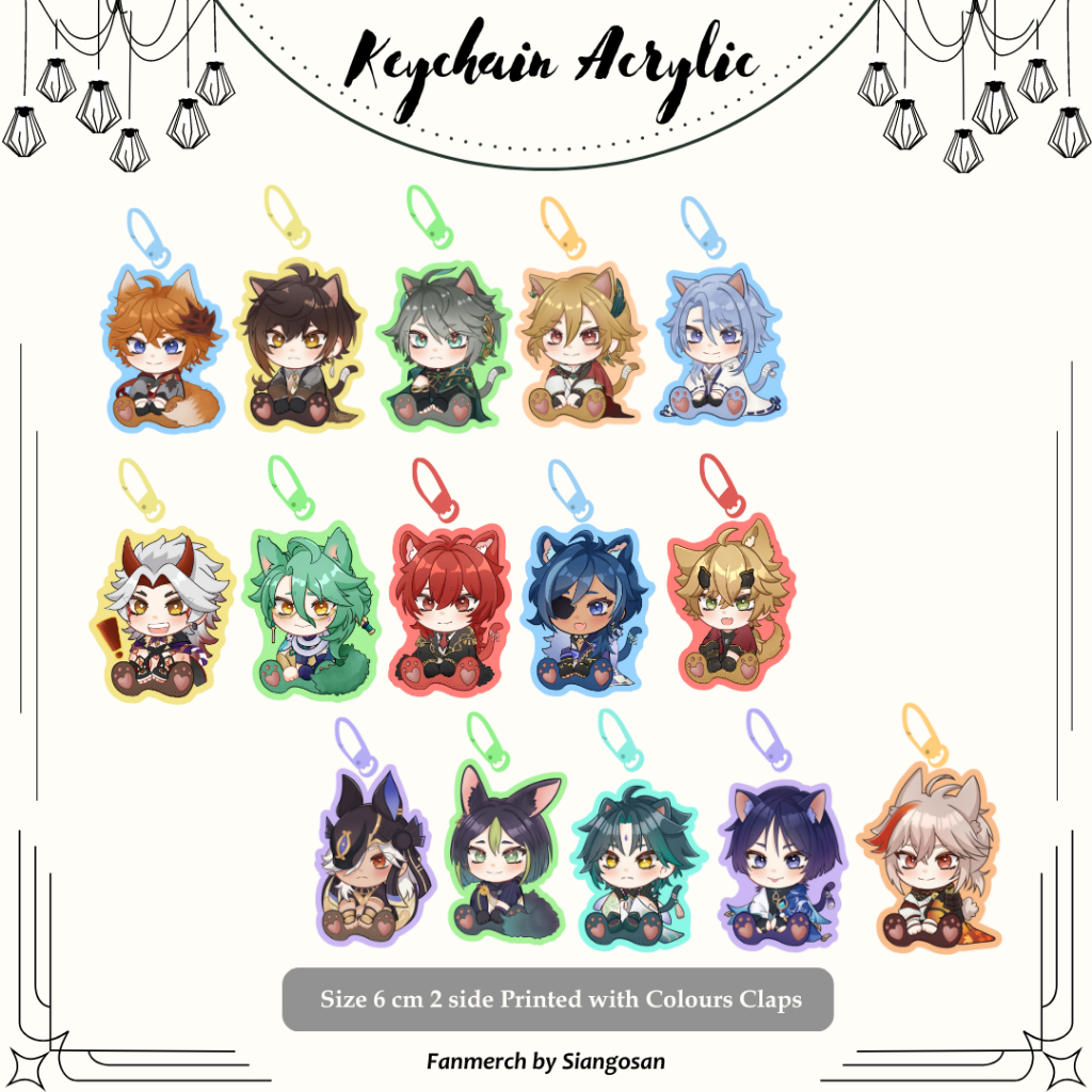 Genshin Impact Keychain Standee Acrylic Fanmerch | Shopee Philippines
