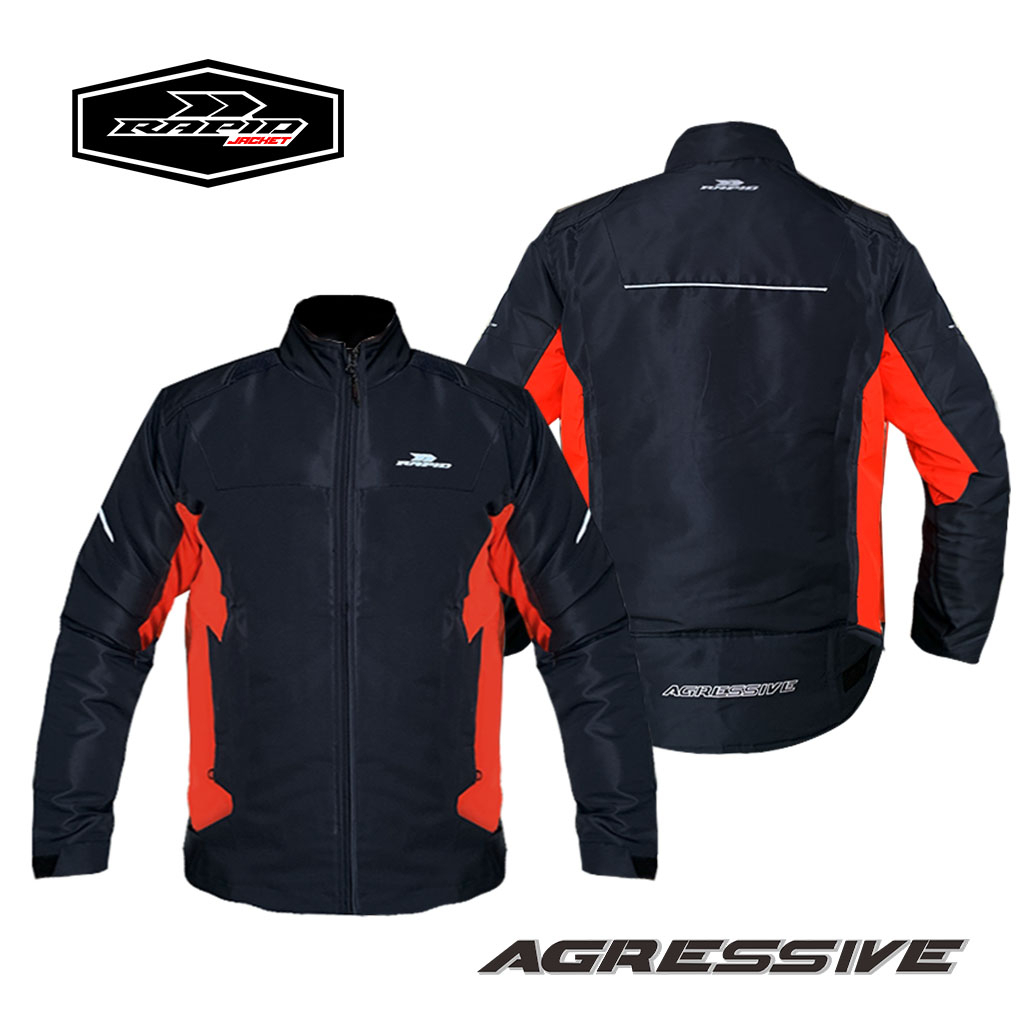 Waterproof windproof jacket for RAPID AGGRESSIVE navy orange motorbikes ...
