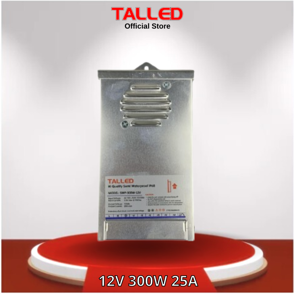 Power SUPPLY Adapter Transformer TALLED 12V 25A 300W SEMI WATERPROOF TALLED | Shopee Philippines