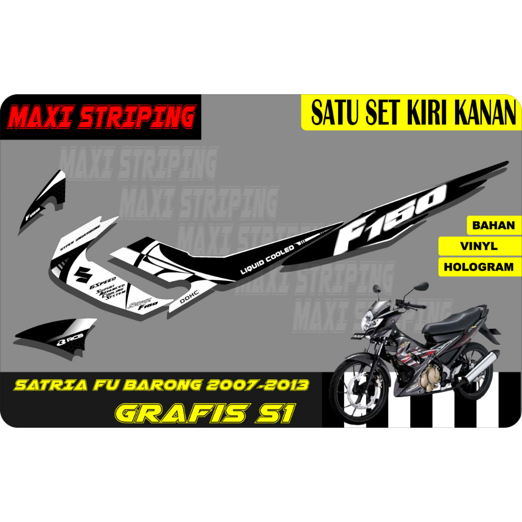 Suzuki satria fu barong striping Sticker 2007-2013 Graphic S1 | Shopee ...