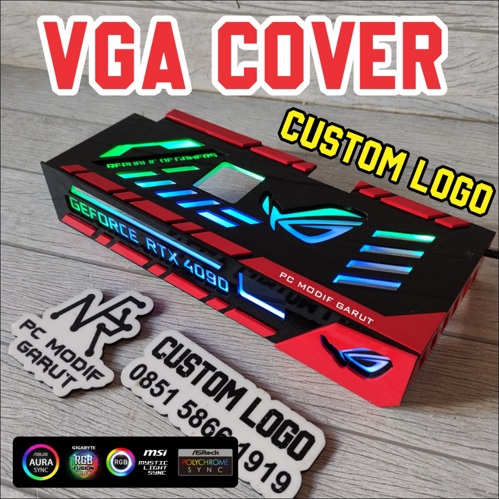 Custom VGA COVER LED LOGO RGB ROG EDITION | Shopee Philippines