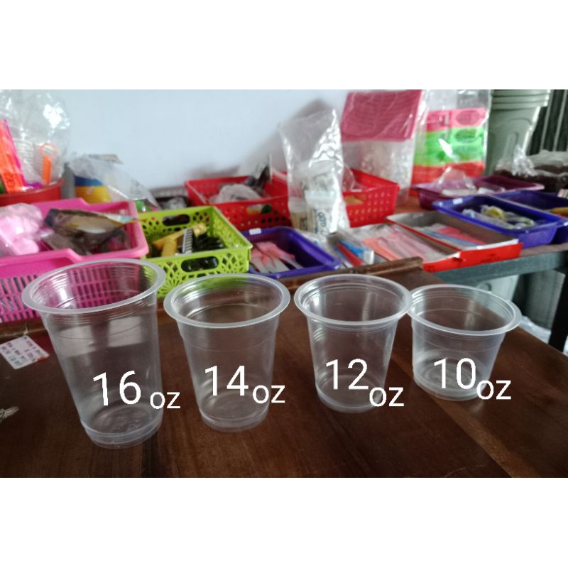 Pop ICE Plastic CUP/Plastic CUP Size 10oz, 12oz, 14oz, 16oz | Shopee ...