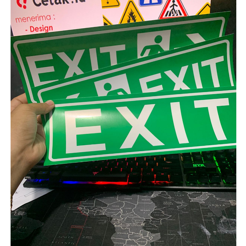 Sign EXIT 10cm x 30cm (one language) | Shopee Philippines
