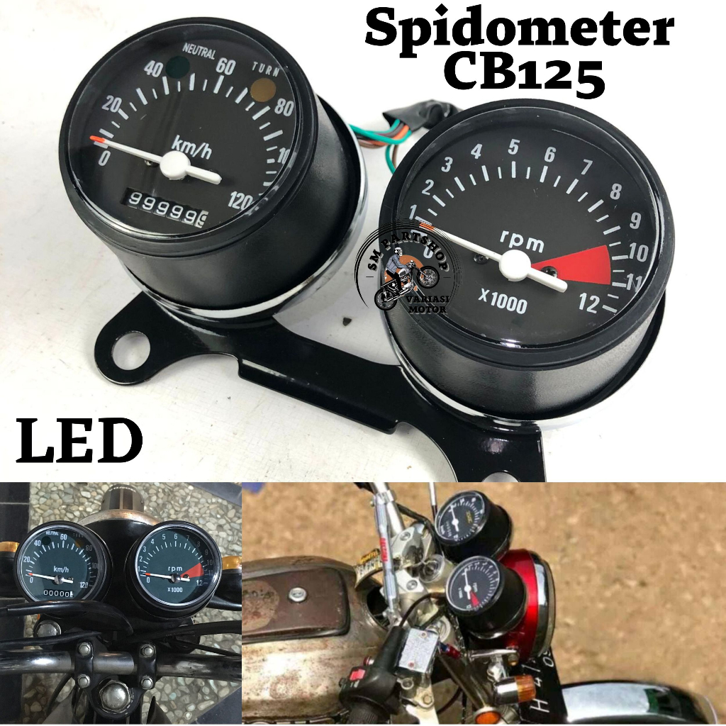 Spido CB125 cb 125 Led Speedometer spedo meter cb 125 Speedo set rpm cb 100 cb 125 Good import ...