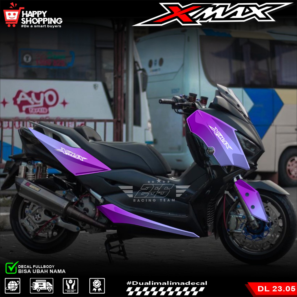 Decal Sticker Yamaha XMAX Fullbody Full Block Design BUNGKLON Racing ...