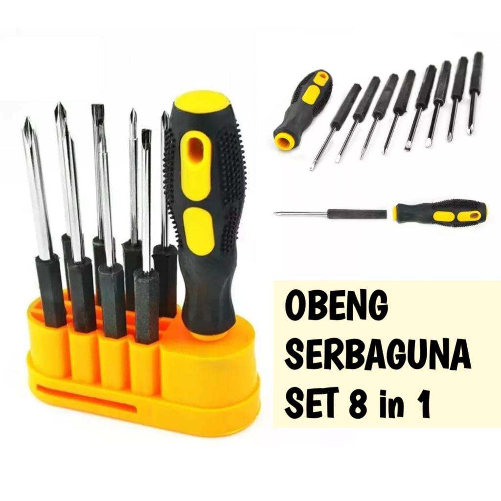Multi-purpose screwdriver set 8 in 1 screwdriver plus minus oval ...