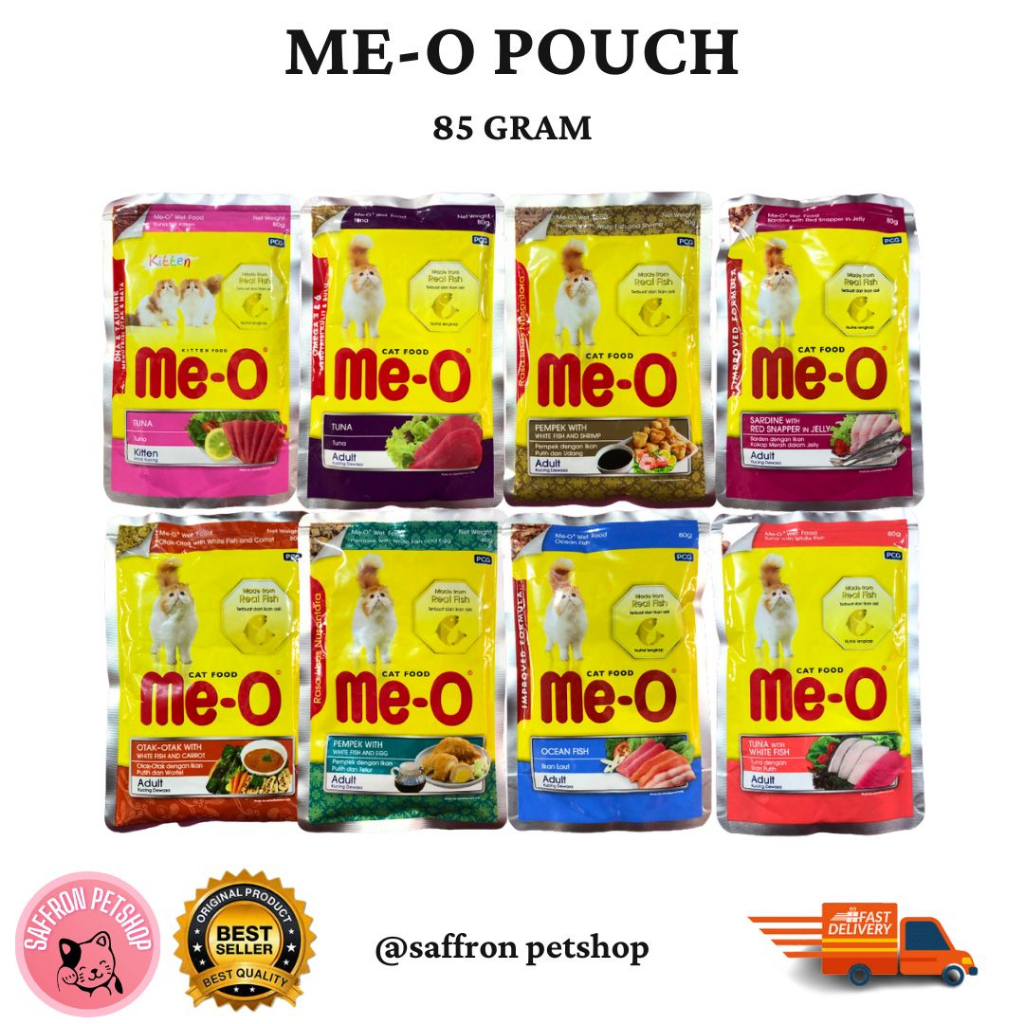Meo ME-O POUCH 85gram Wet Cat Food | Shopee Philippines
