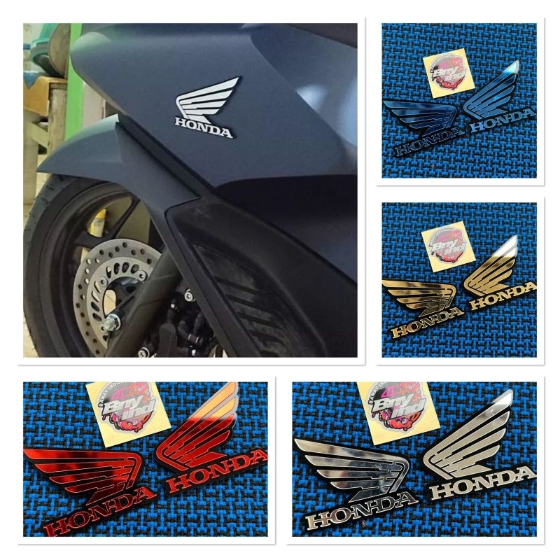 HONDA WINGS Acrylic Emblem Sticker for Motorcycle | Shopee Philippines