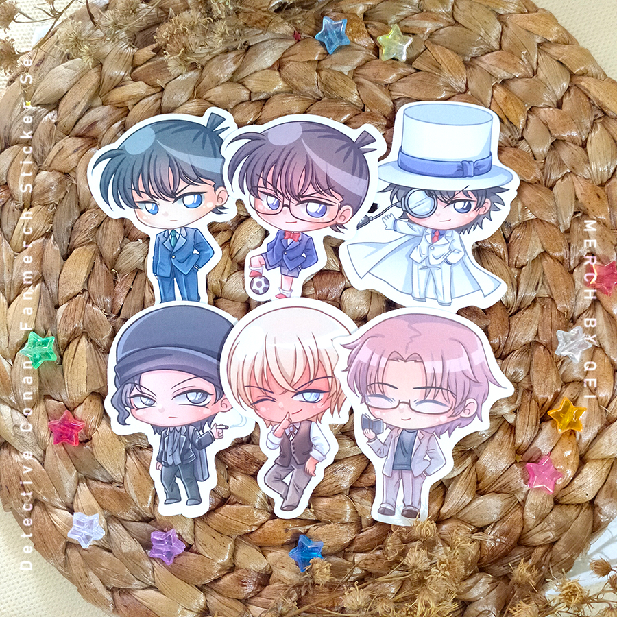 Sticker Detective CONAN Sticker Fan Merchandise Merch by Qei: EDOGAWA ...
