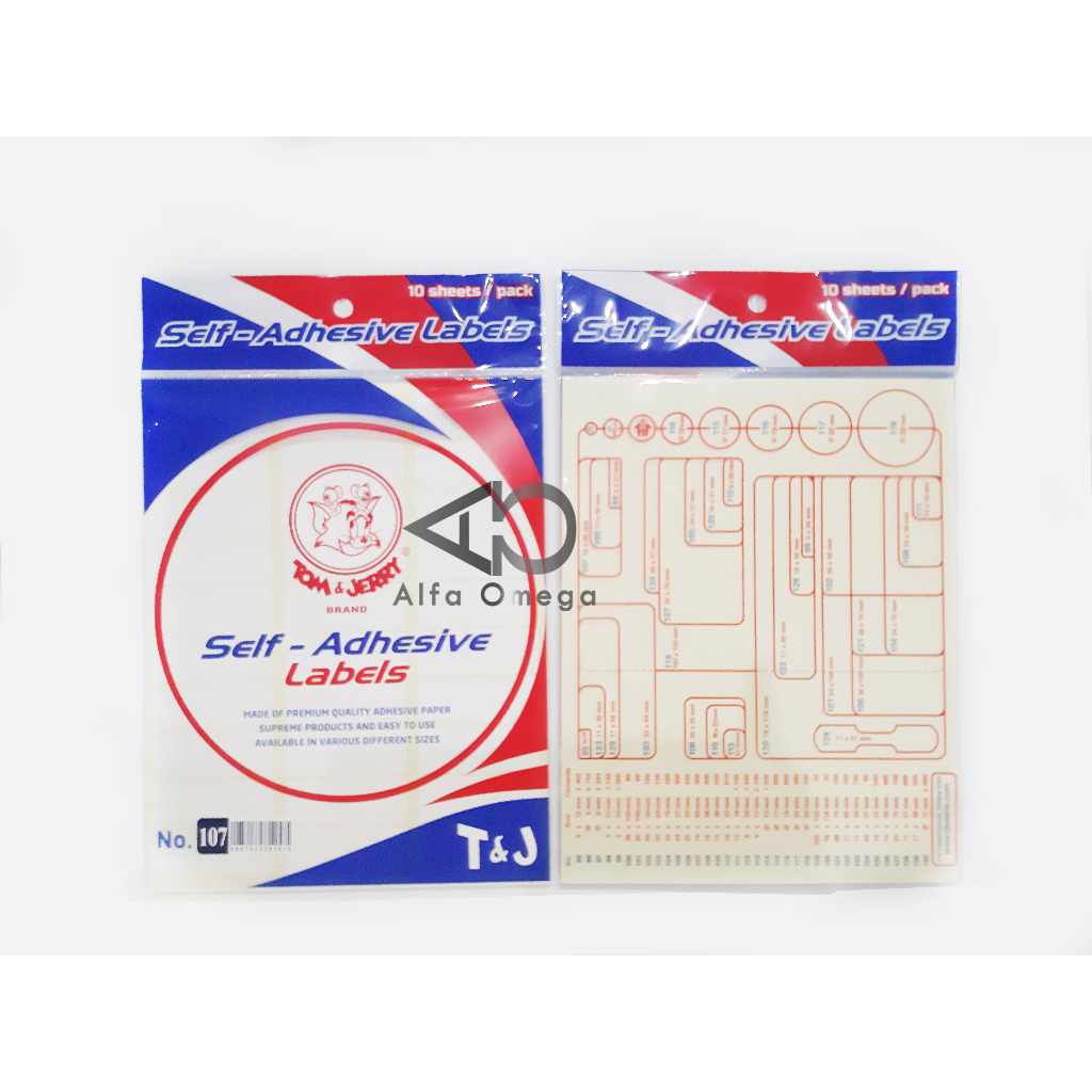 Sticker Label Tom and Jerry No 107 18x50mm | Shopee Philippines
