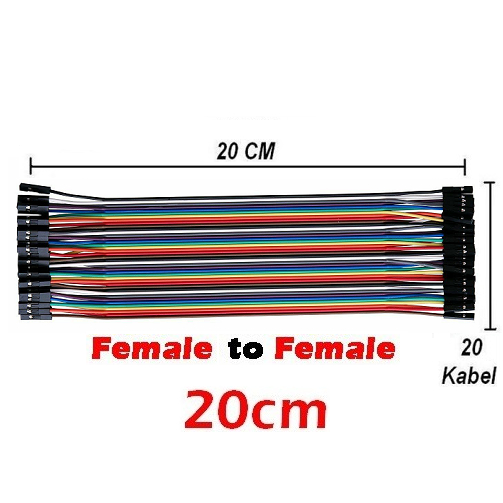 20 Rows Female Jumper Cables - Female 20Cm Breadboard Arduino Wire ...