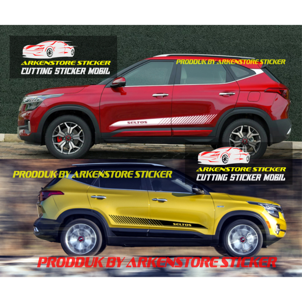 New SELTOS Car STICKER CUTTING STICKER KIA SELTOS Car Side Side ...