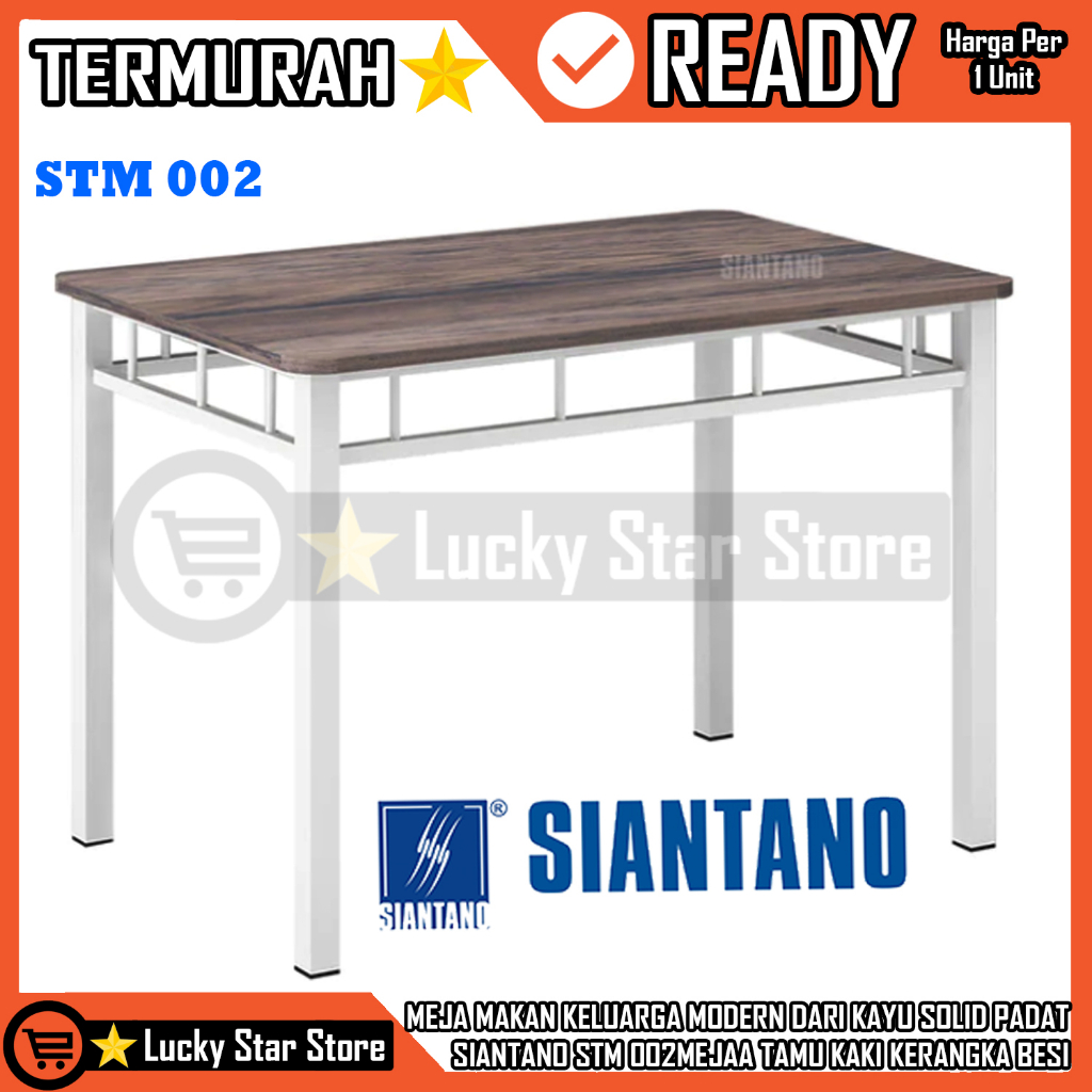 (INSTANT) BNAGKU MODERN FAMILY DINING TABLE SOLID WOOD SIANTANO STM 002 ...