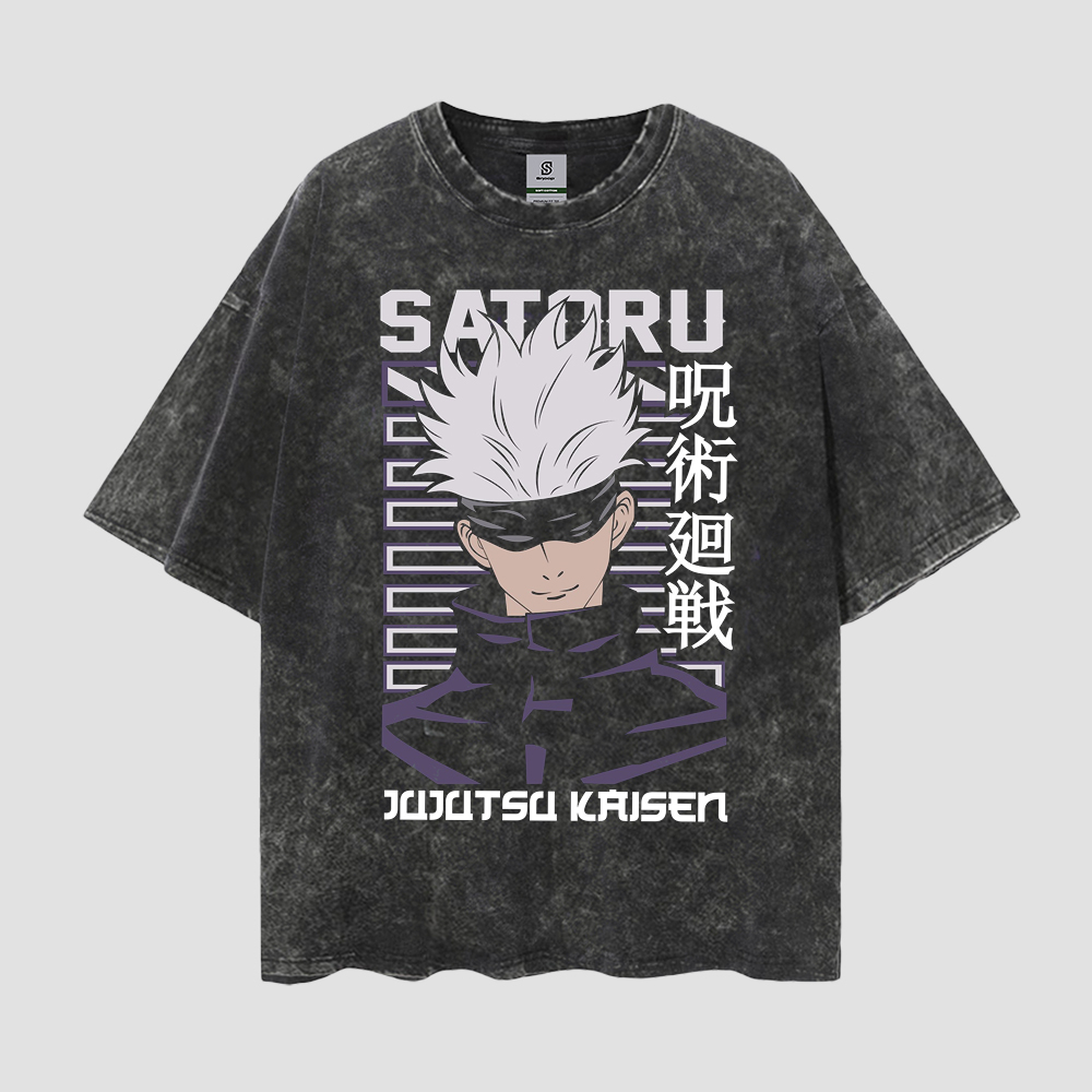 Baju Gojo Satoru Cool Jujutsu Kaisen Vintage T-shirt Style Oversize ...