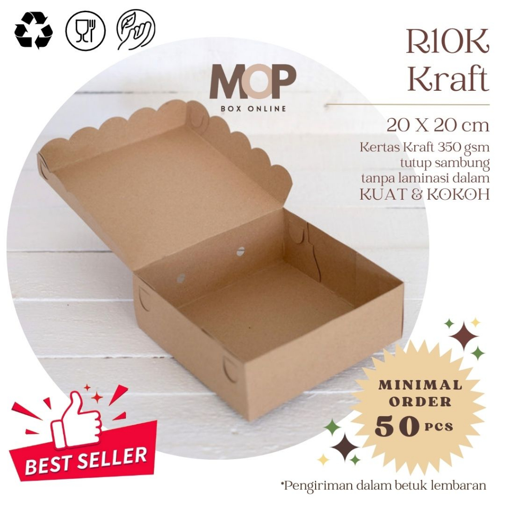 Rice Box 20x20 R10k Kraft Plain Brown Rice Box Kraft Catering Rice Box ...