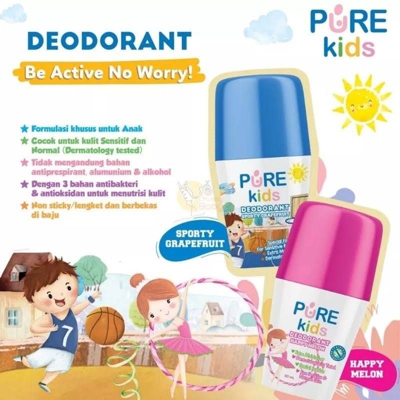 Pure Kids Deodorant Roll On - PureKids Deodorant Rollon - Children's ...