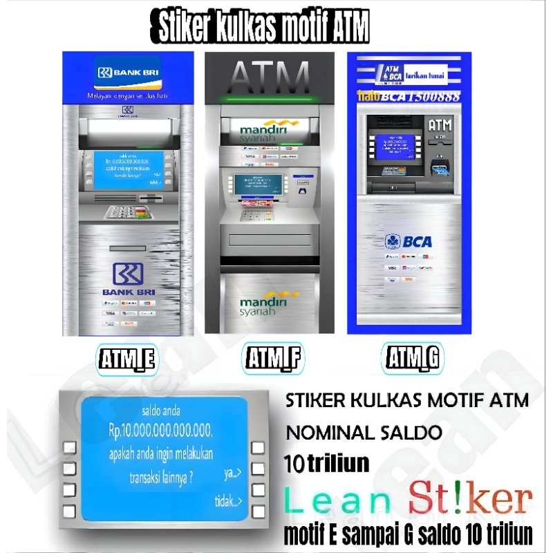 1 door refrigerator sticker / 2 door refrigerator sticker with atm ...