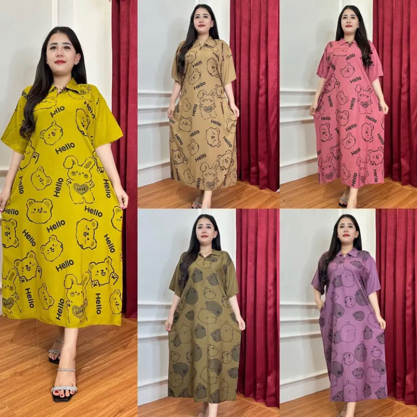 Hello Motif Character Negligee Premium Rayon Material Original Quella ...