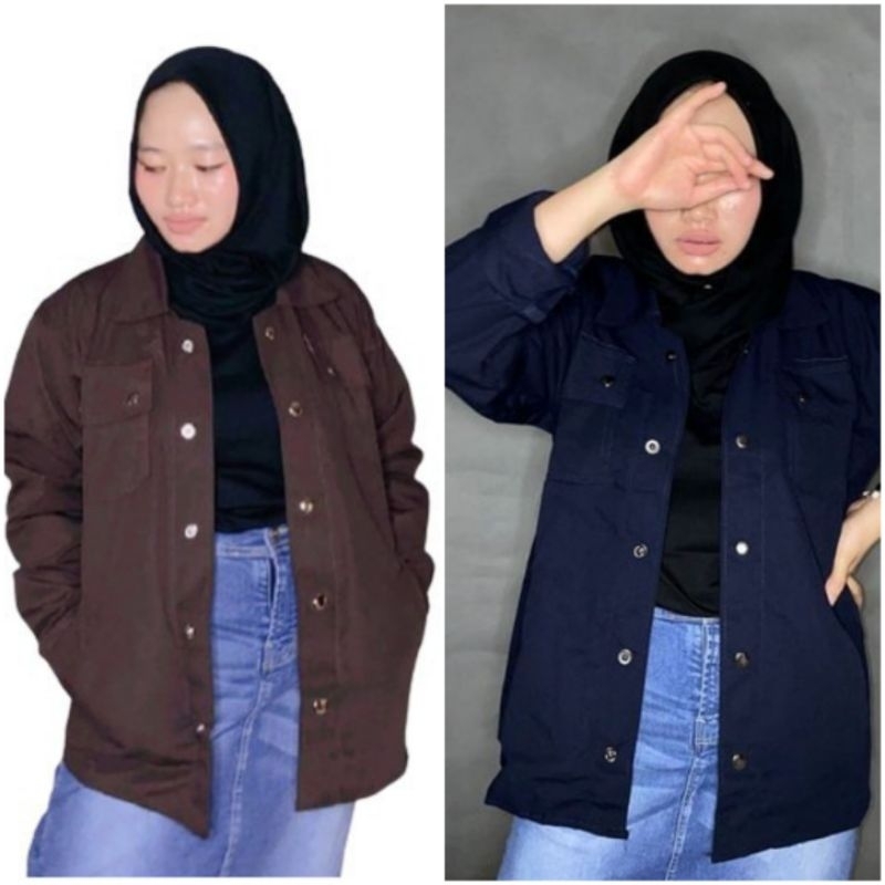 HITAM Women's Parka Jacket Upgrade Black Buttons | Shopee Philippines