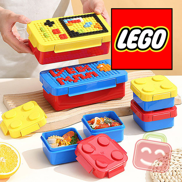 Lego Lunchbox Bento Set Lunch Box for School Children DIY Spoon Fork ...