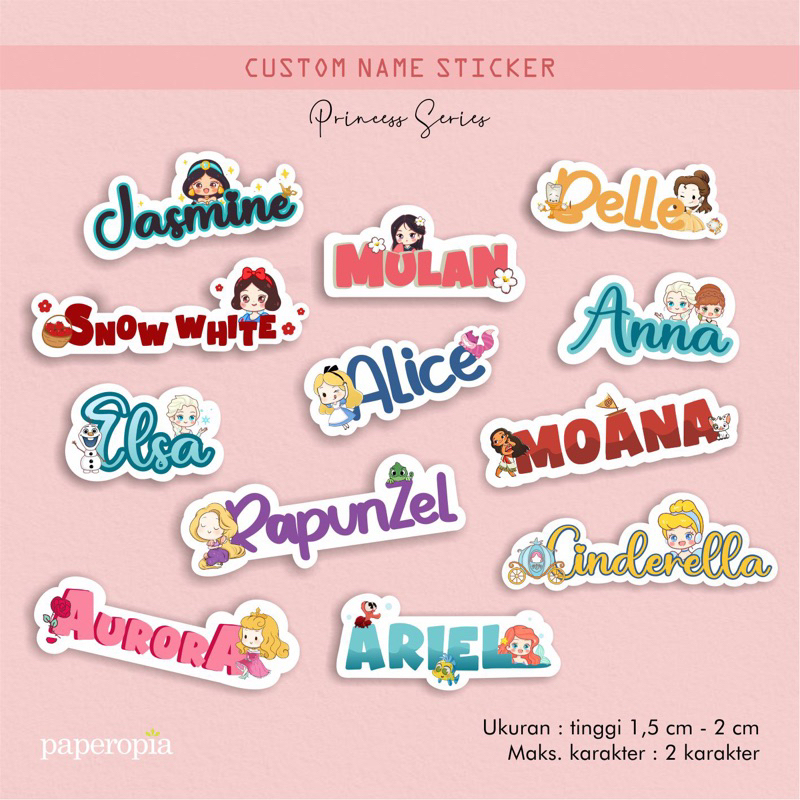 CUTE custom NAME sticker disney marvel minecraft label NAME sticker 30 ...