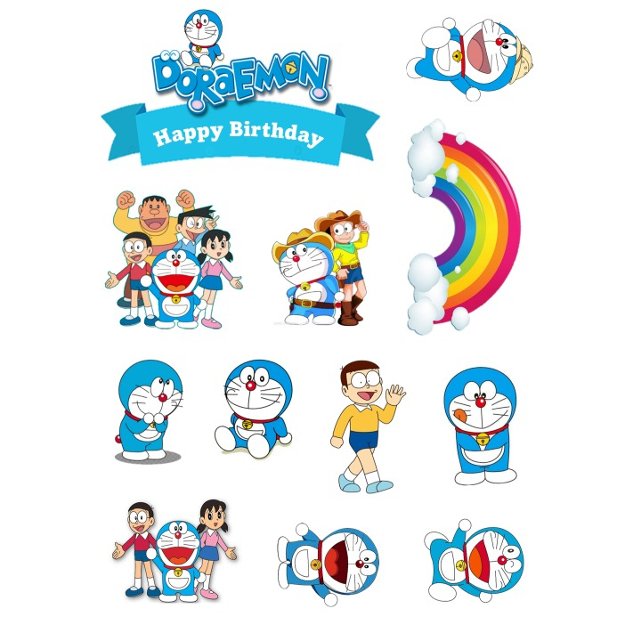 Custom Doraemon Topper/Doraemon Theme Birthday Cake Decoration | Shopee ...