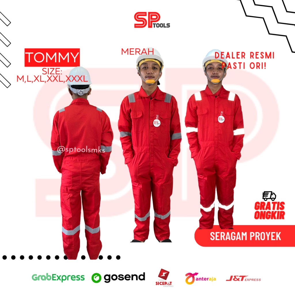 MERAH Work Clothes/Project Clothes WEARPACK SAFETY Red Project Uniform ...