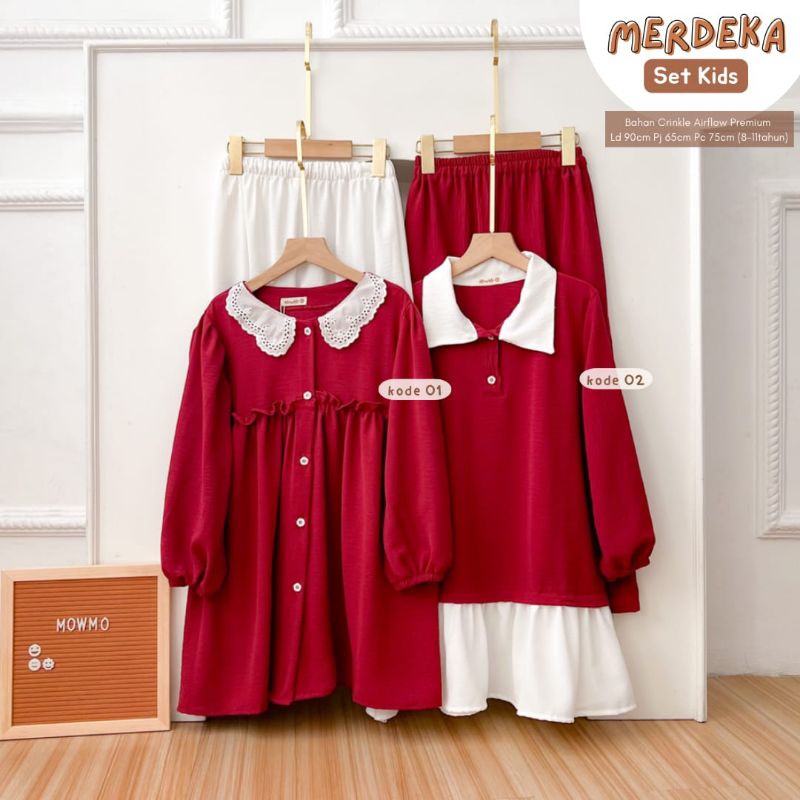Latest VIRAL MERDEKA Clothes For Children CRINKLE MERDEKA SET MOWMOW ...
