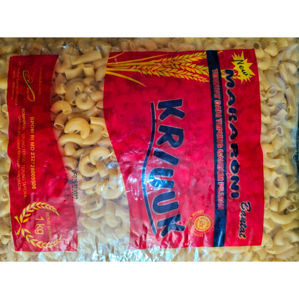 Macaroni KRIUK Packaging 1KG | Shopee Philippines
