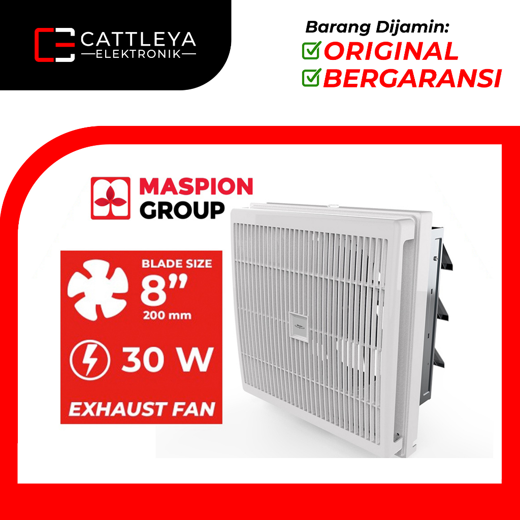 MASPION EXHAUST FAN HEXOS WALL/ MV200 NEX MV 200 NEX/ MV-200 NEX/ (8 ...