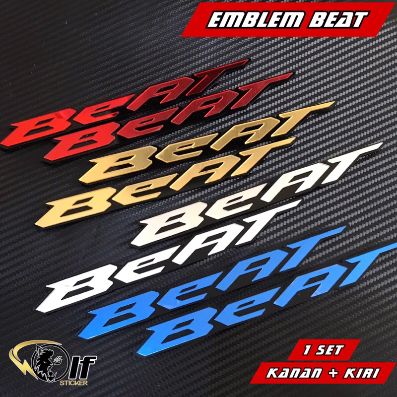 3d Embossed BEAT EMBLEM HONDA BEAT Embossed EMBLEM (1 SET Right And ...