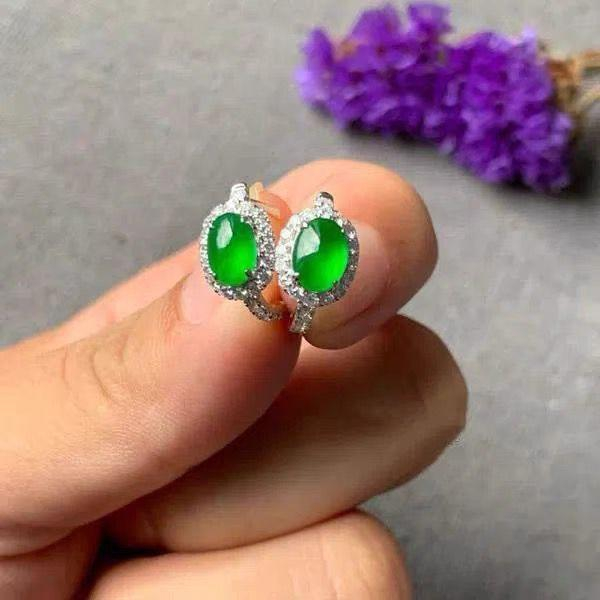 HIJAU STONE STORY - WOMEN'S GREEN JADE EARRINGS A0012 | Shopee Philippines
