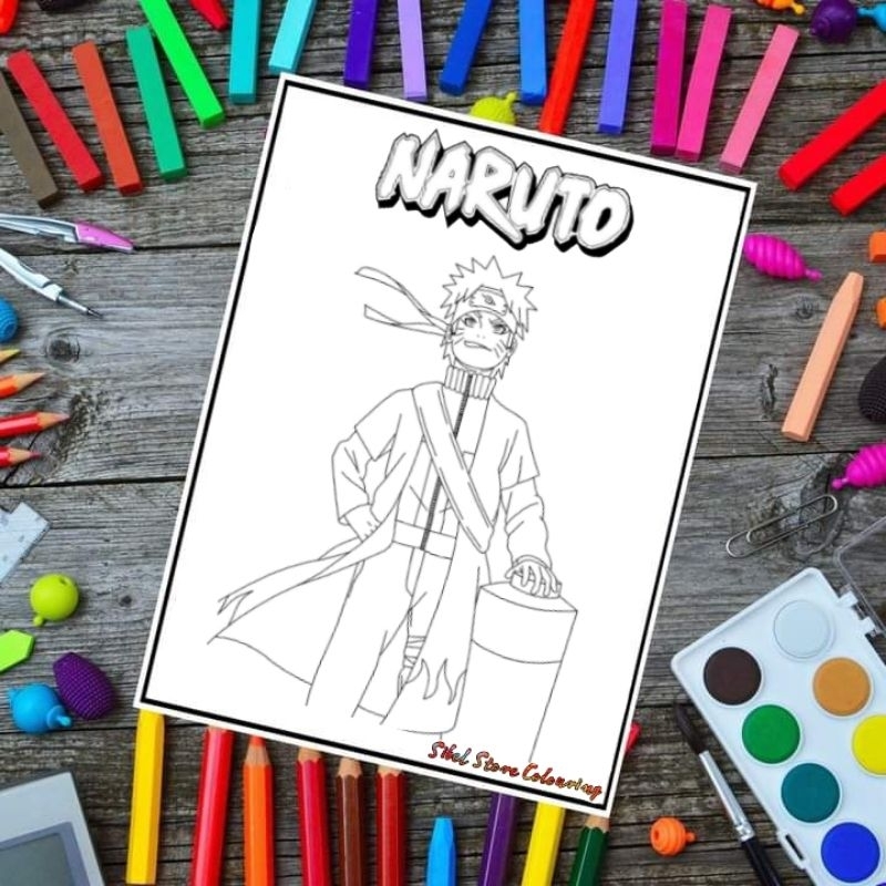 Naruto Theme Children's Coloring Paper V2 / Drawing Paper (10 Picture ...