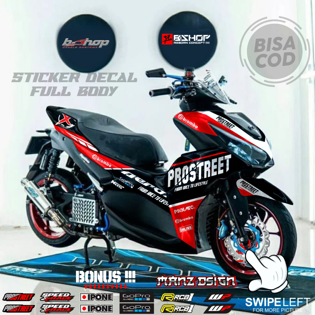Sticker decal aerox full body motif prostreet | Shopee Philippines