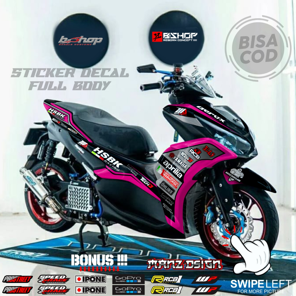 Full body aerox decal sticker with HSBK motif, many variations to ...
