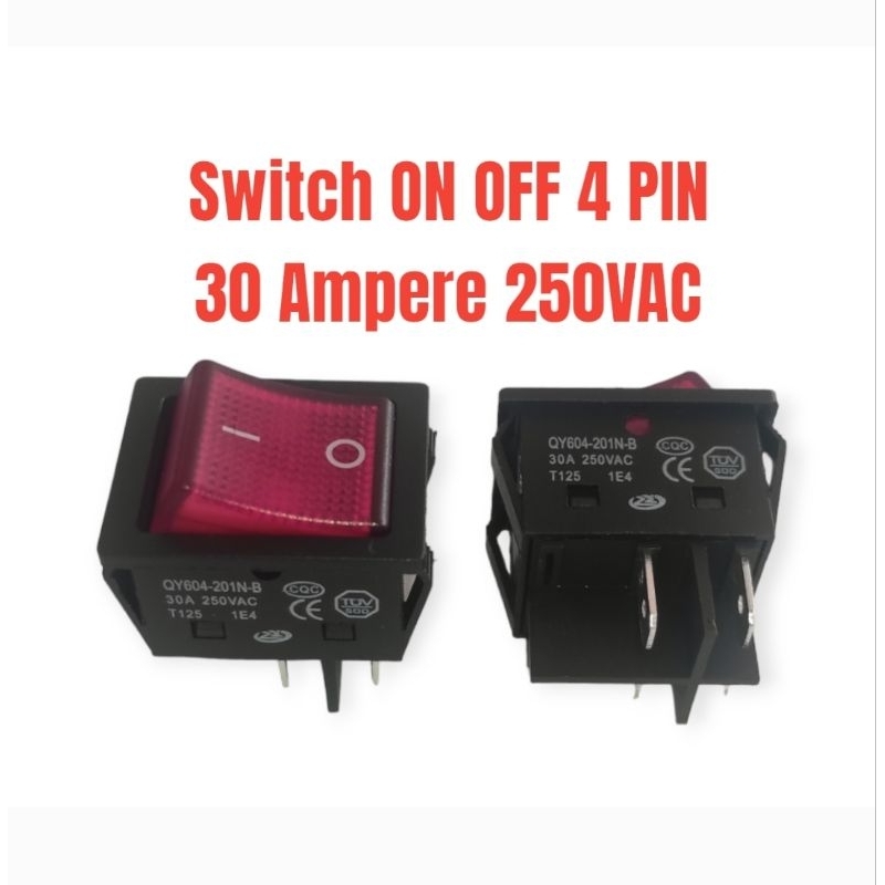 On OFF Switch 30 Ampere 30A 30 A 4 Pin 4 Feet 6 Pin 6 16A 15A 4 Pin 6 ...