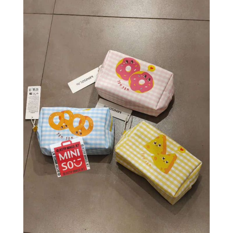 Miniso pouch Cosmetic Box Happy Foods Collection (sz.17x7x10cm ...