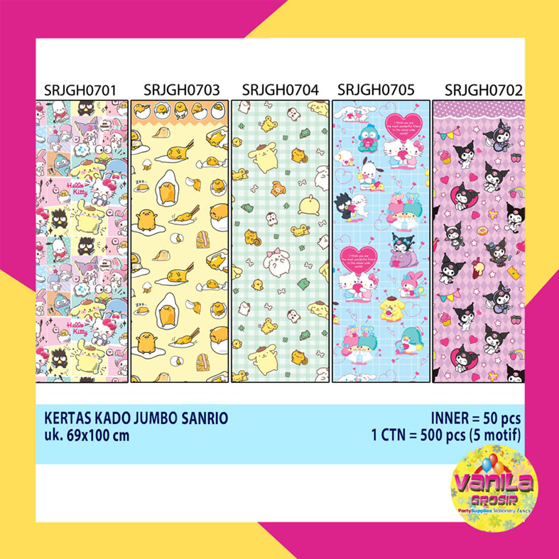 Sanrio jumbo Gift Paper, BT21 jumbo wrapping paper, cute Korean jumbo ...