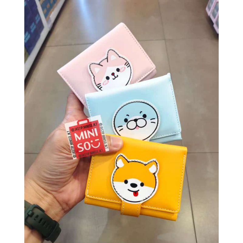Miniso Trifold Wallet ANIMAL FACES Collection (sz.11x8x2cm) | Shopee ...