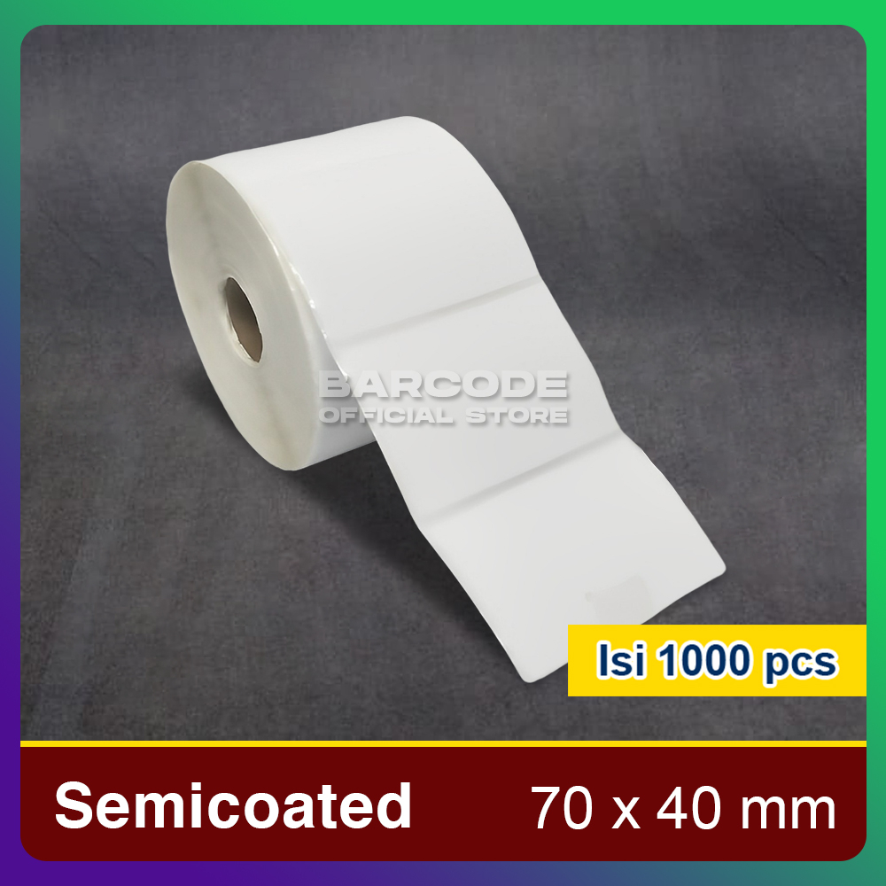 Barcode Label 70 x 40 1 Line Semicoat Sticker Paper 70x40 mm 1000 Pcs ...