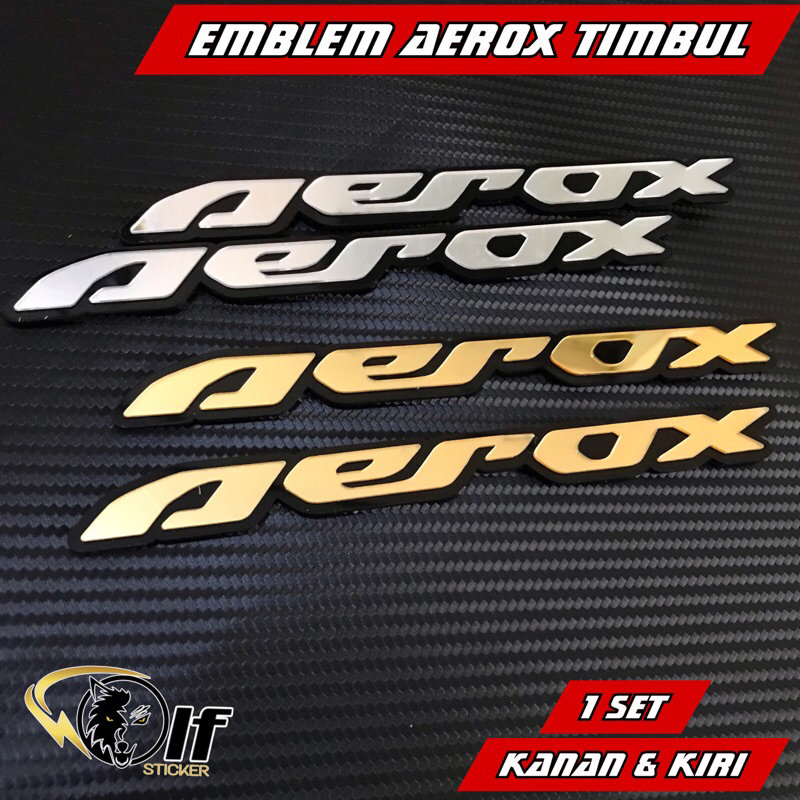 Aerox EMBLEM Embossed 3D YAMAHA AEROX LOGO Embossed (1 SET Right & Left ...