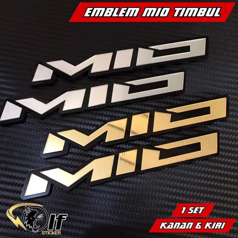 Mio EMBLEM Embossed 3D YAMAHA MIO LOGO Embossed (1 SET Right & Left ...