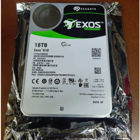 Seagate Exos 18TB Hard Drive | Seagate Exos PI 18TB HDD 1 Year Warranty ...