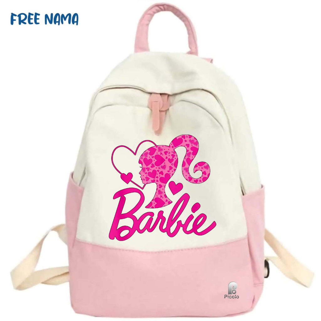 CHILDREN'S SCHOOL BACKPACK BACKPACK WITH BARBIE CARTOON CHARACTER MOTIF ...
