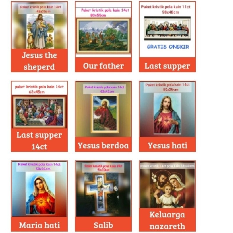 Cross stitch package, the last Holy Communion, Jesus last supper, Jesus ...