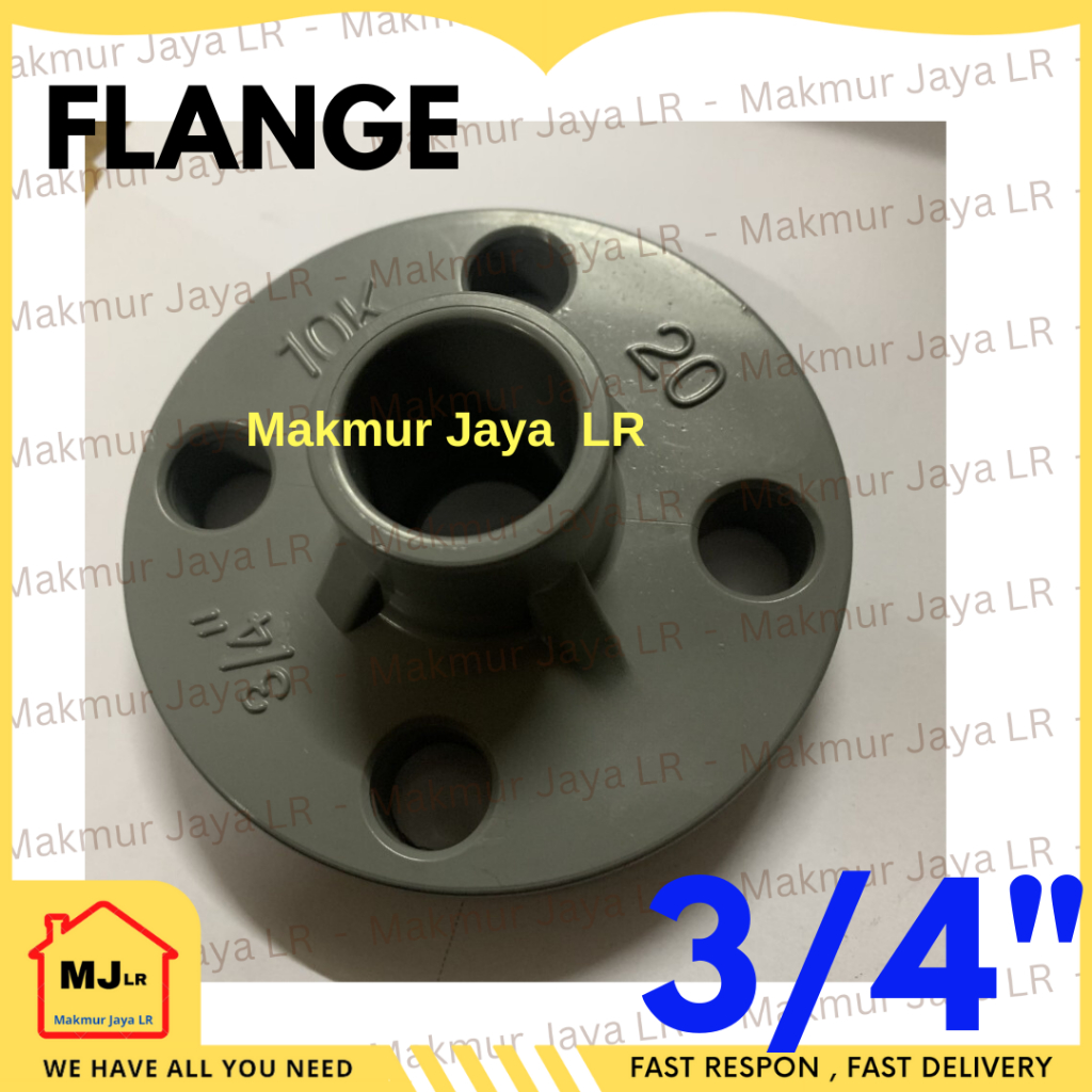 Flange 3/4" 3/4 inch PVC AW THICK JIS 10K KDJ / CM TAIWAN Sok Fleng ...